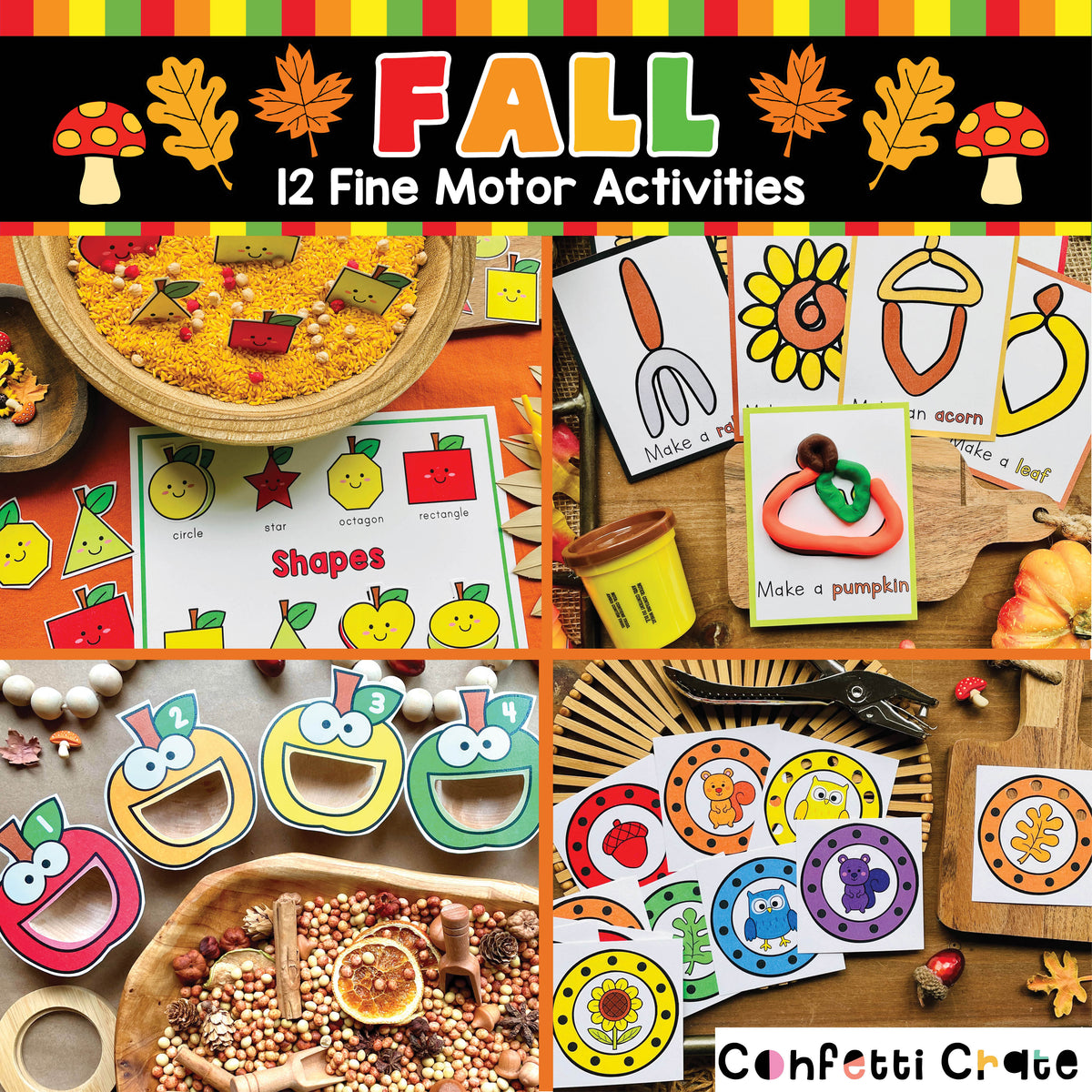 12 Fall Fine Motor Activities – Confetti Crate