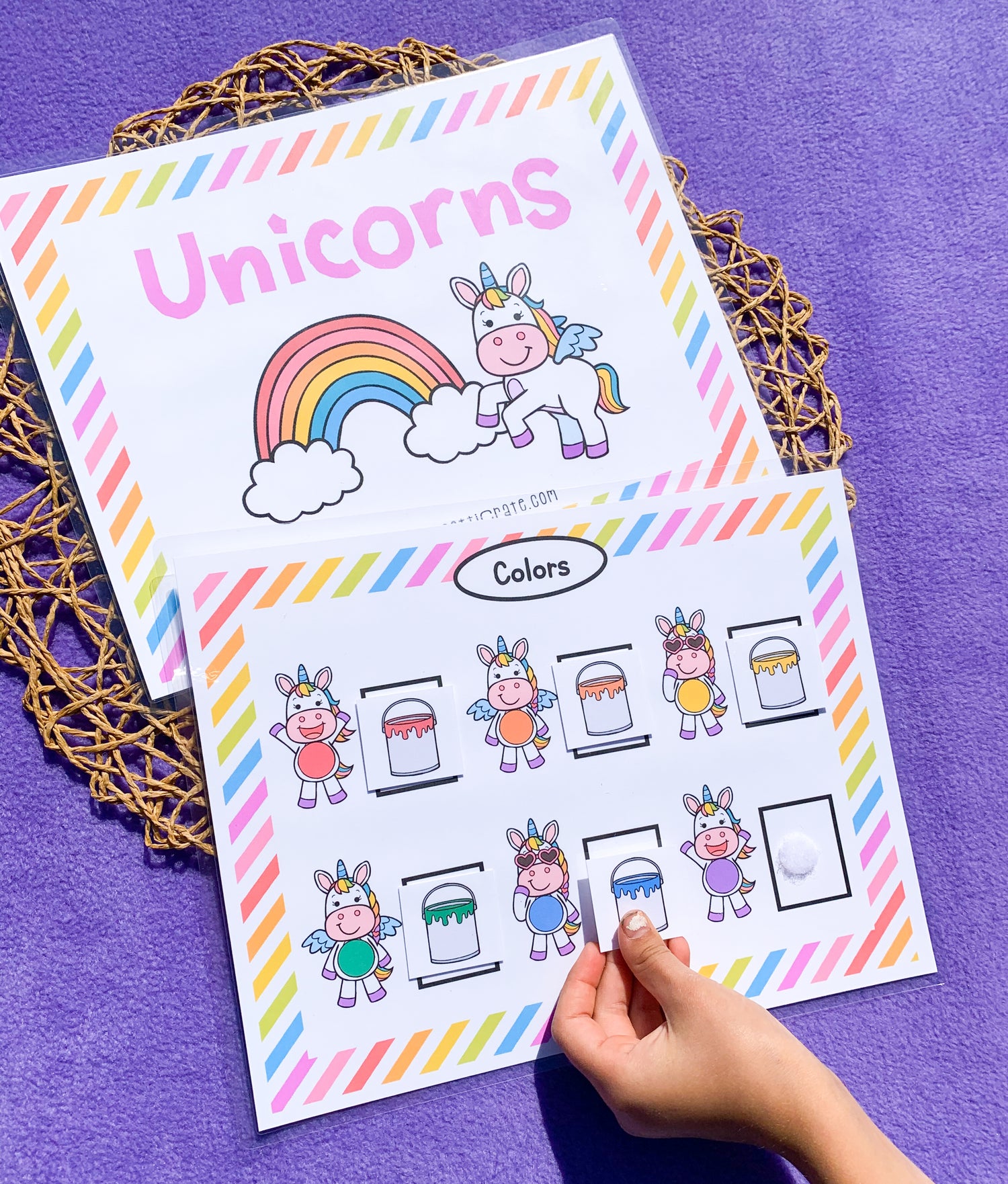 🦄12 Unicorn Preschool Learning Activities Busy Book Printables ...