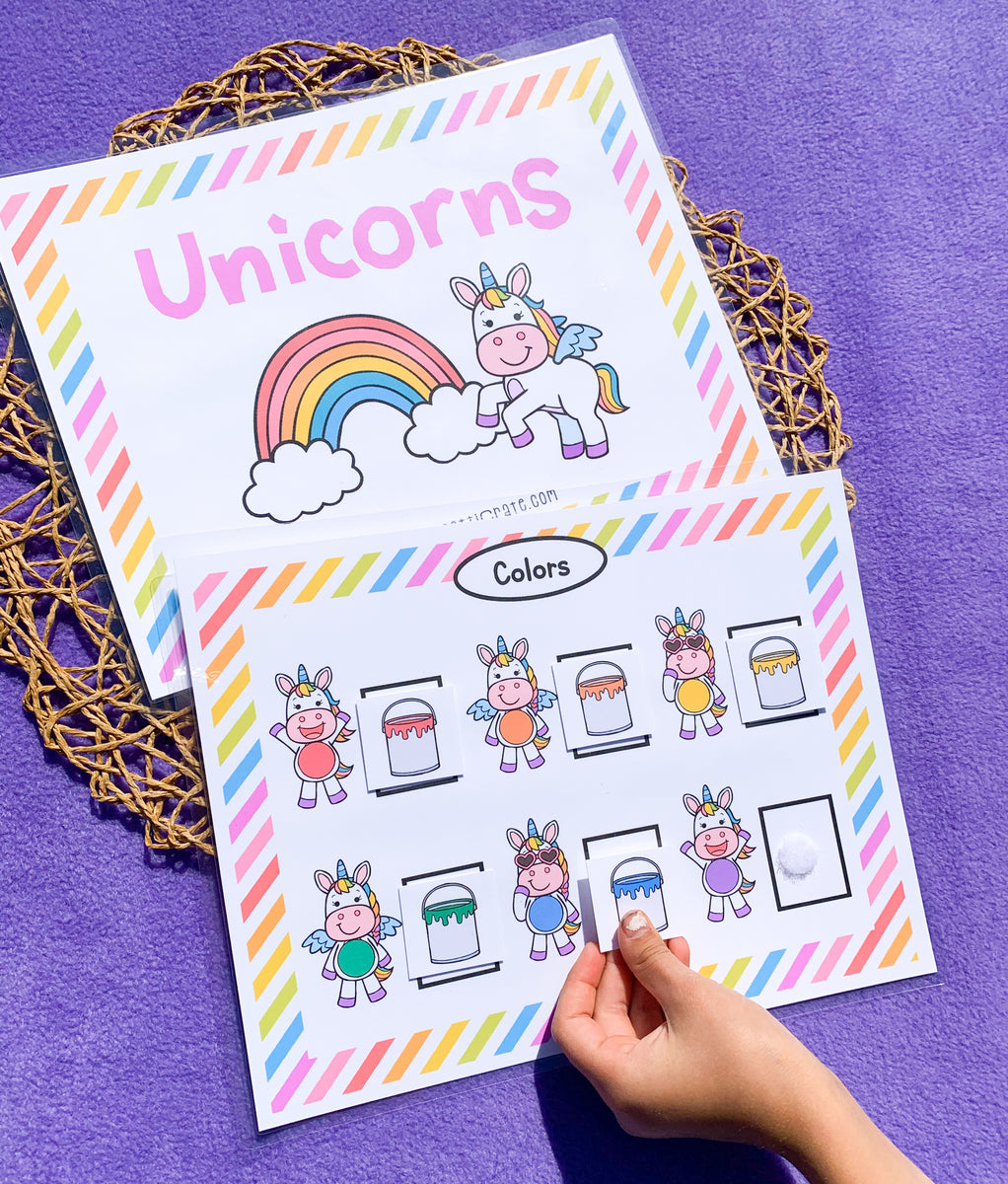 🦄12 Unicorn Preschool Learning Activities Busy Book Printables ...
