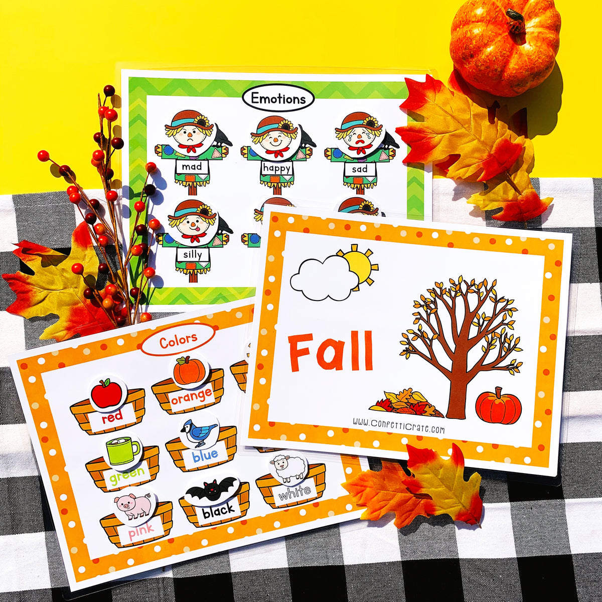 13 Fun Fall Learning Activities in a Busy Book - printable – Confetti Crate