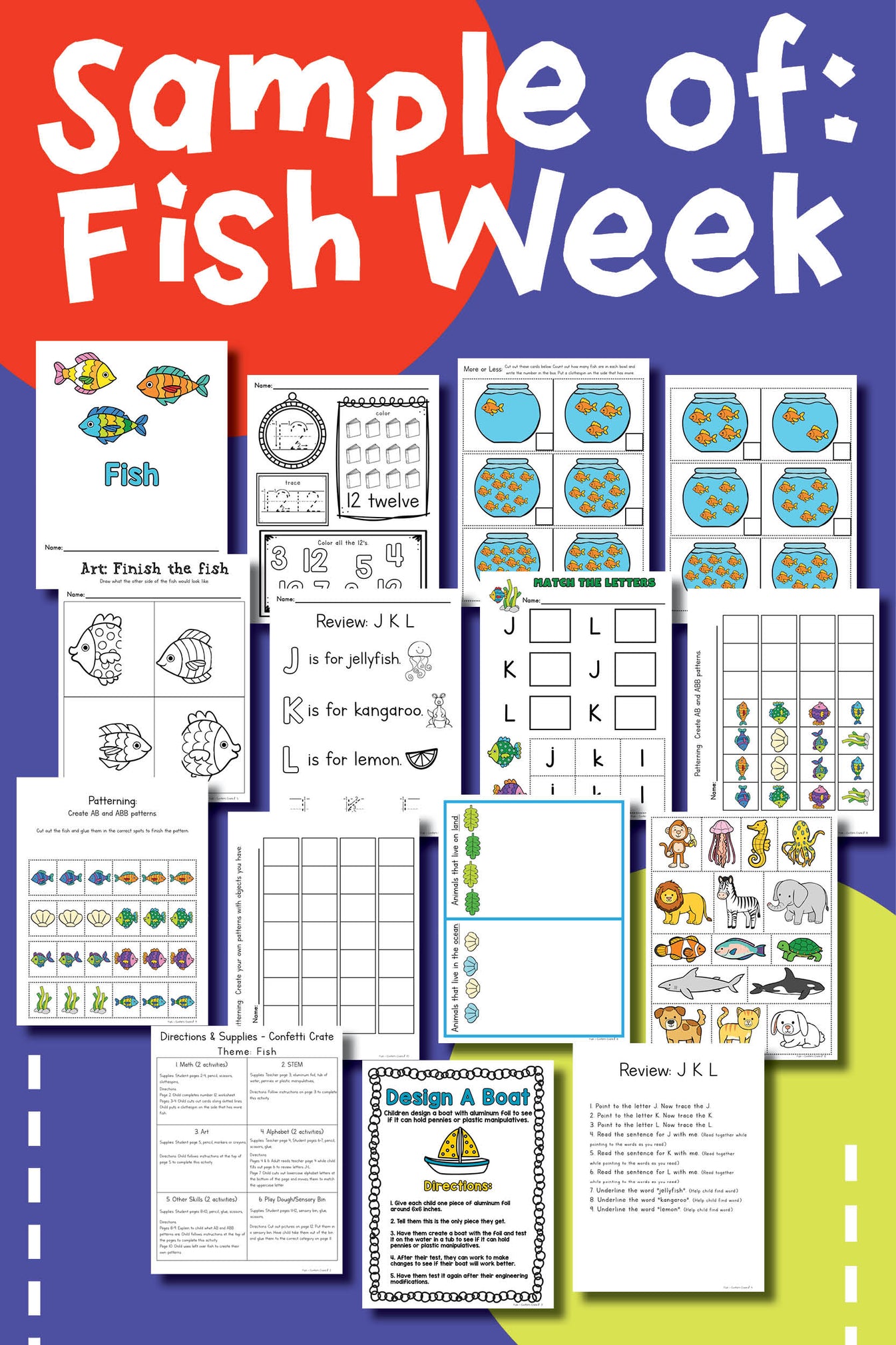 Easy Preschool Curriculum for Homeschool, First Semester - 19 weeks (p ...