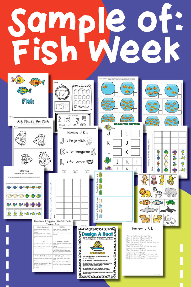 Easy Preschool Curriculum for Homeschool, First Semester - 19 weeks (p ...