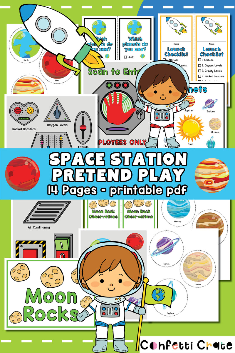 Space Station Pretend Play - Printable PDF – Confetti Crate
