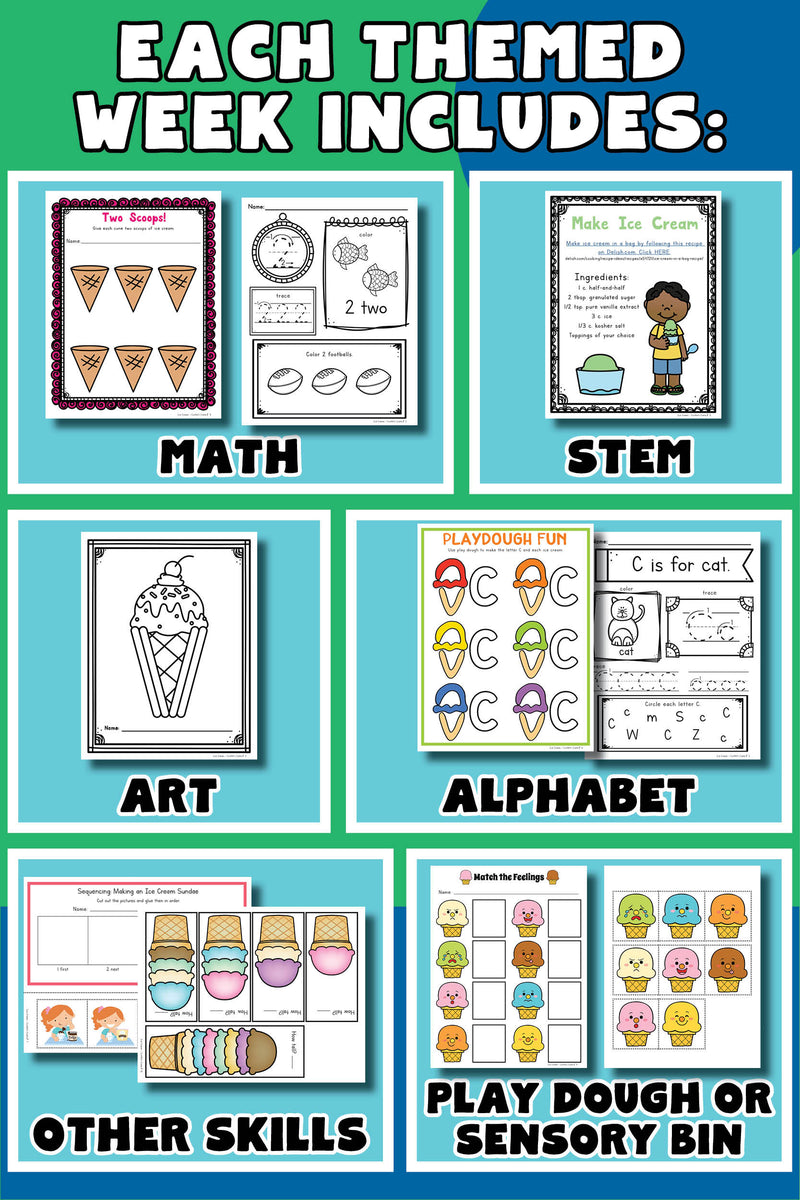 Easy Preschool Curriculum for Homeschool, First Semester - 19 weeks (p ...